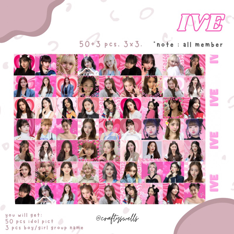 Jual [50+3 pcs] STIKER DECO KPOP STIKER MAIL XODIAC BABY MONSTER ATEEZ THE BOYZ NCT 127 NCT ...