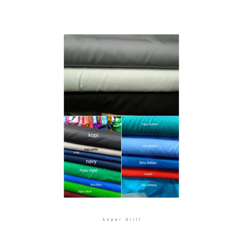 Jual kain keper drill (harga per 0,5 meter) | Shopee Indonesia