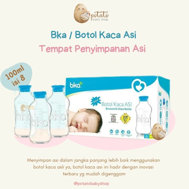 Jual BKA Botol Kaca Asi 8pcs - Wadah ASI | Shopee Indonesia