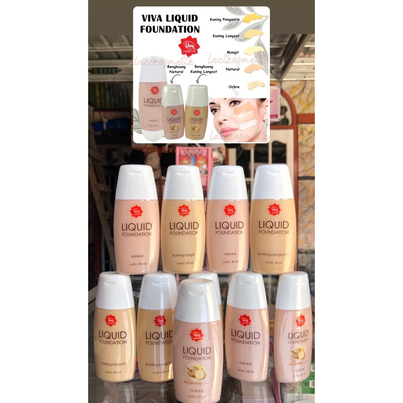 Jual FOUNDATION VIVA/Viva Liquid Foundation 30mL | Foundation | Alas Bedak | Shopee Indonesia