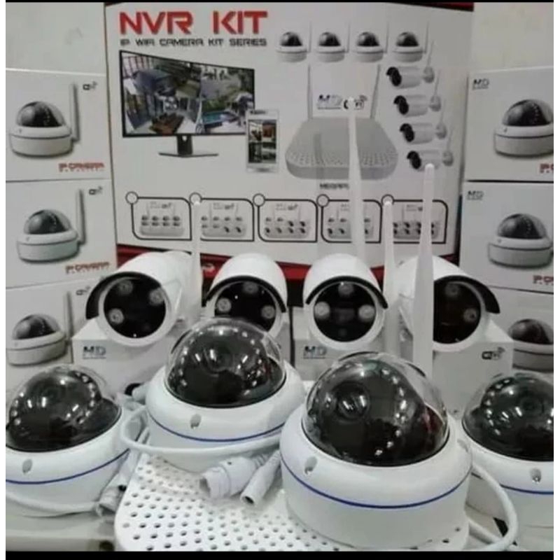 Jual PAKET CCTV NVR KIT 8 KAMERA 1080p 5MP FULL WIRELLES FULL HD ...