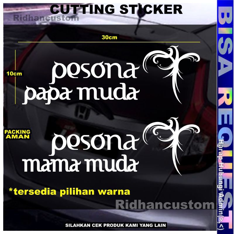 Jual CUTTING STICKER KACA MOBIL BELAKANG | PESONA PAPA MUDA | PESONA ...