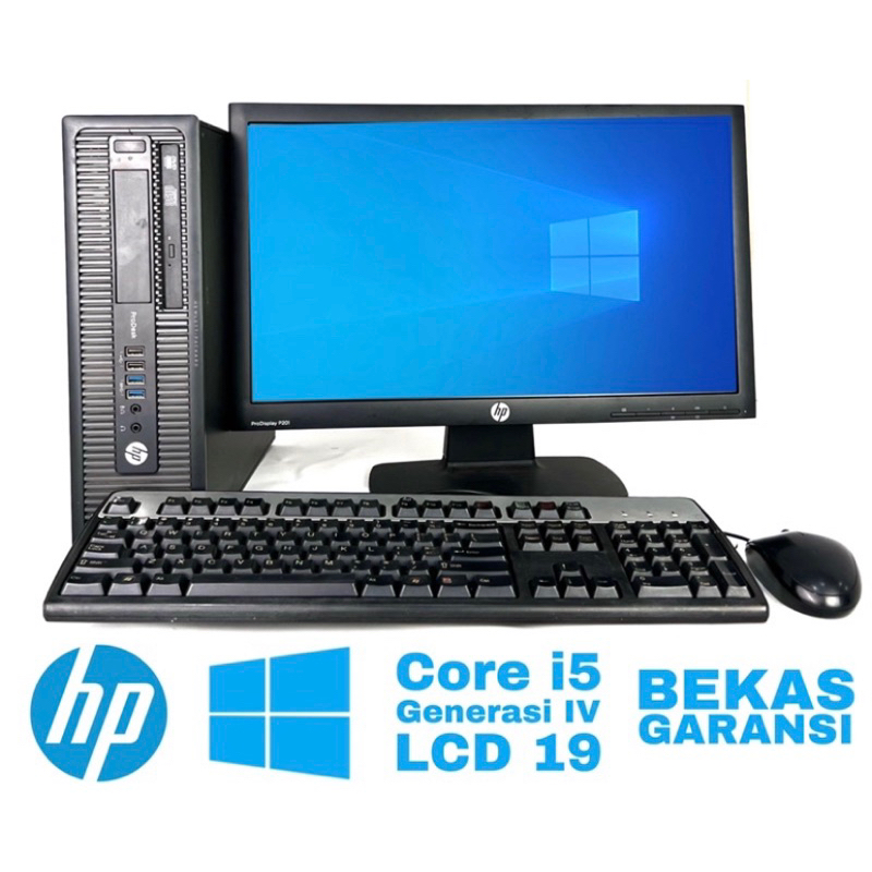Jual PAKET CPU MURAH PC HP CORE i5-4570 RAM 16GB SSD256GB LED 19 ...