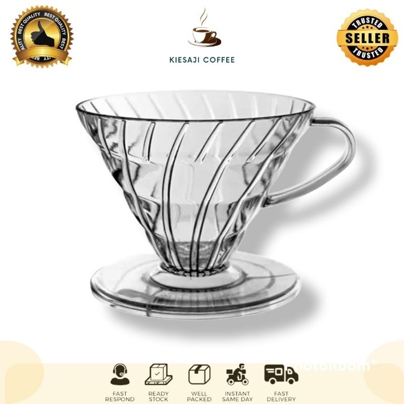 Jual V60 Coffee Dripper 02 plastik transparan Manual Brew Coffee Filter ...