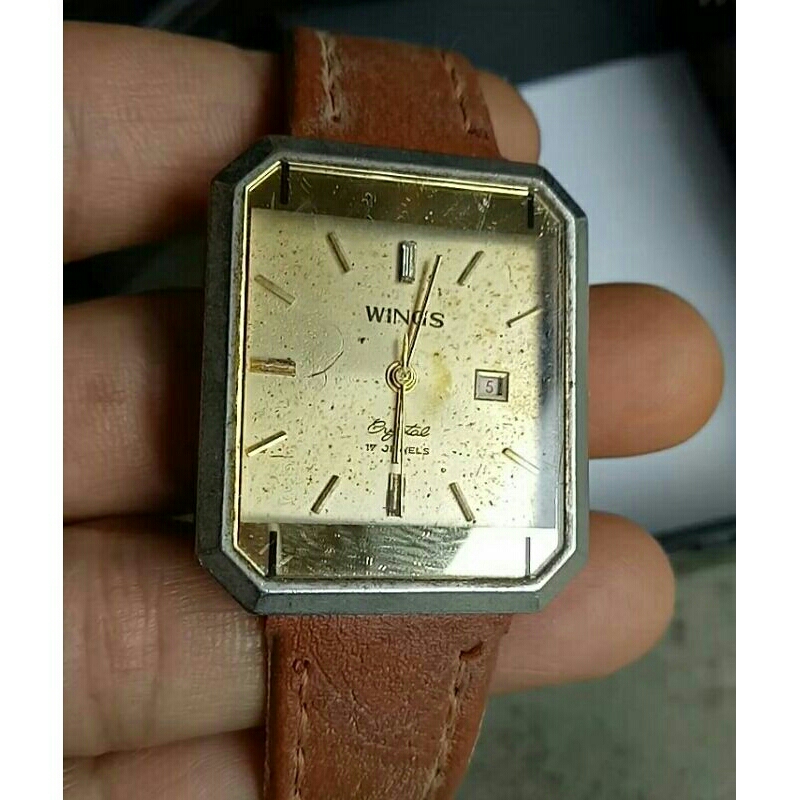 Jual jam Tangan WINGS jadul manual wind second | Shopee Indonesia