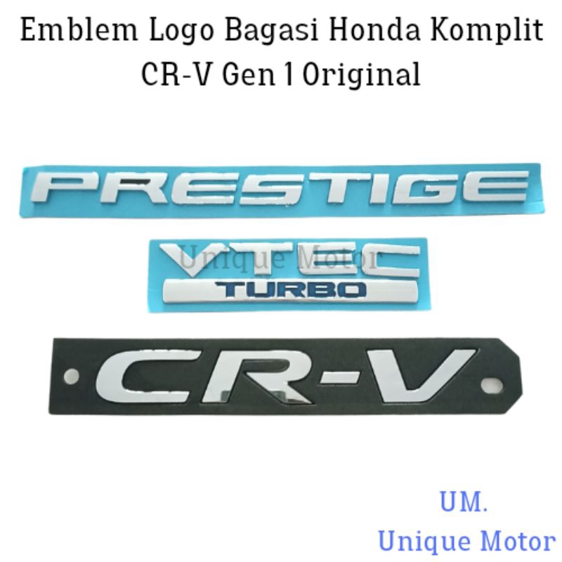 Jual Emblem Logo Bagasi Honda Komplit CR-V Gen 1 Original | Shopee ...