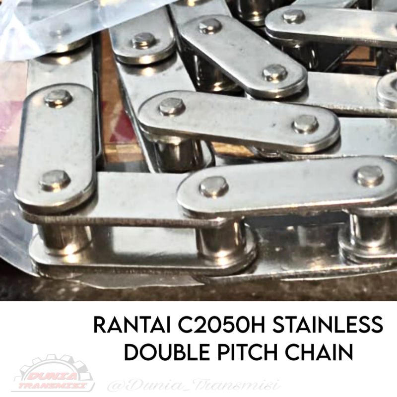 Jual Rantai C2050H Stainless Double Pitch Chain C 2050 H SUS C2050H SS ...