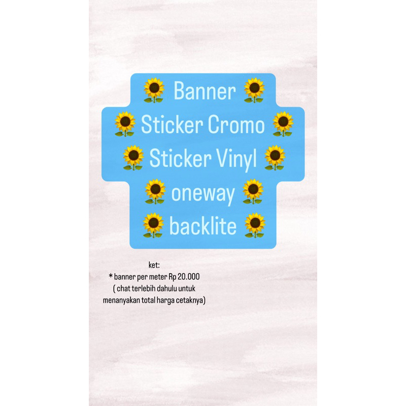 Jual cetak banner sticker | Shopee Indonesia