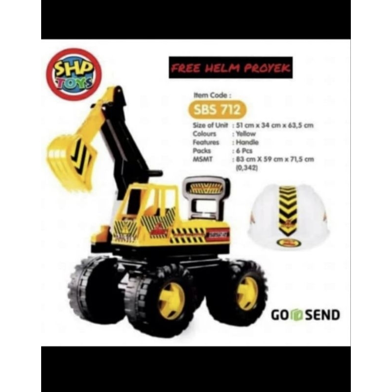 Jual Mobilan duduk / Mobilan anak2 / SBS / Mobil beko plus helm - PT ...