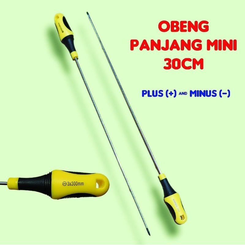 Jual WIPRO Obeng panjang mini plus (+)/min (-)30cm | Shopee Indonesia