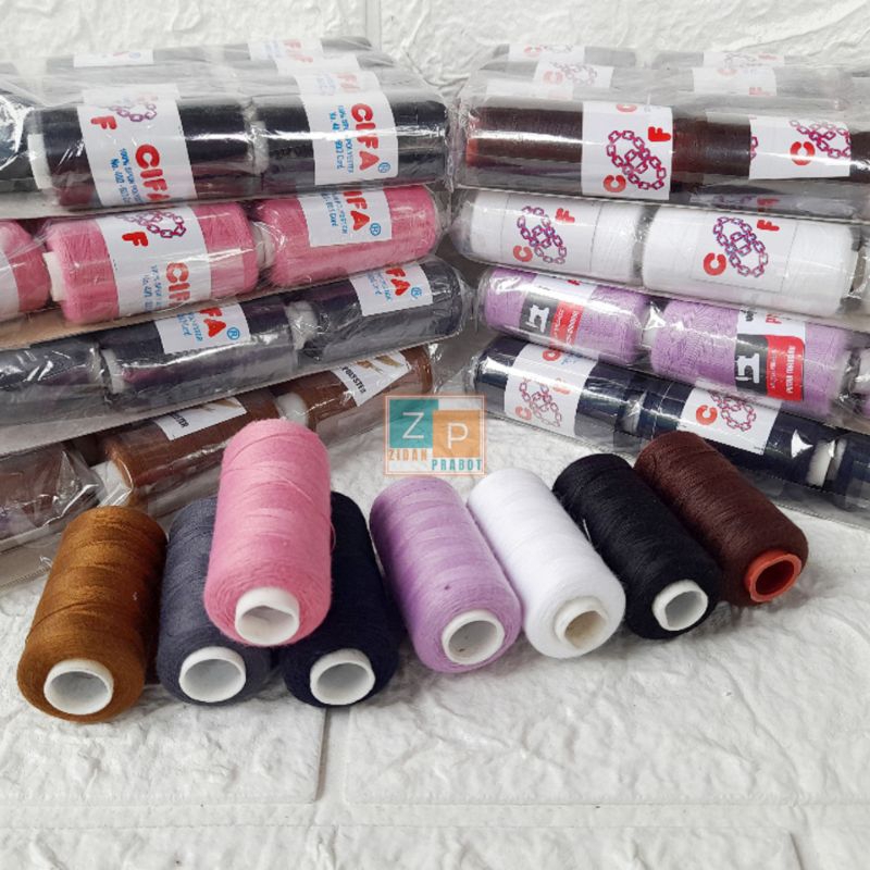 Jual Benang Jahit Panjang 500 Yard 100% Spun Polyester 40/2 Cord ...