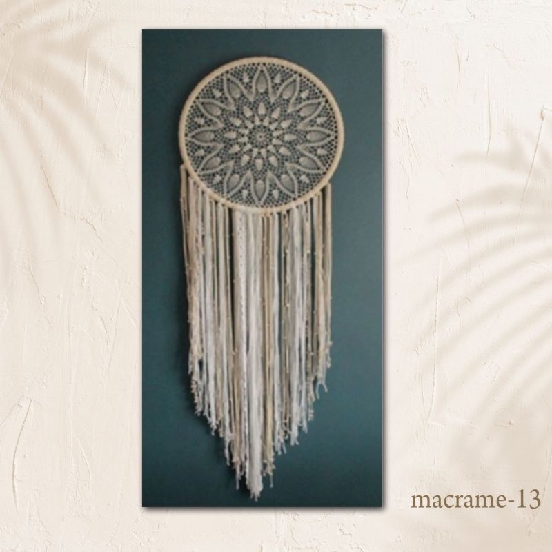 Jual Hiasan Dinding Gambar Macrame Besar 15x30cm - Pajangan Ruang Tamu Dekorasi Kamar Tidur ...