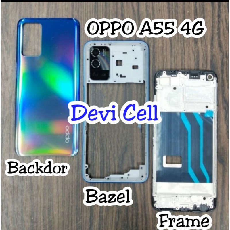 Jual CASING KESING HOUSING FULLSET OPPO A55 4G ORIGINAL FRAME + BAZEL ...