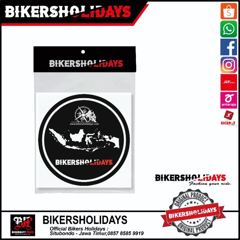 Jual stiker touring bikersholidays - stiker bikersholidays logo ...