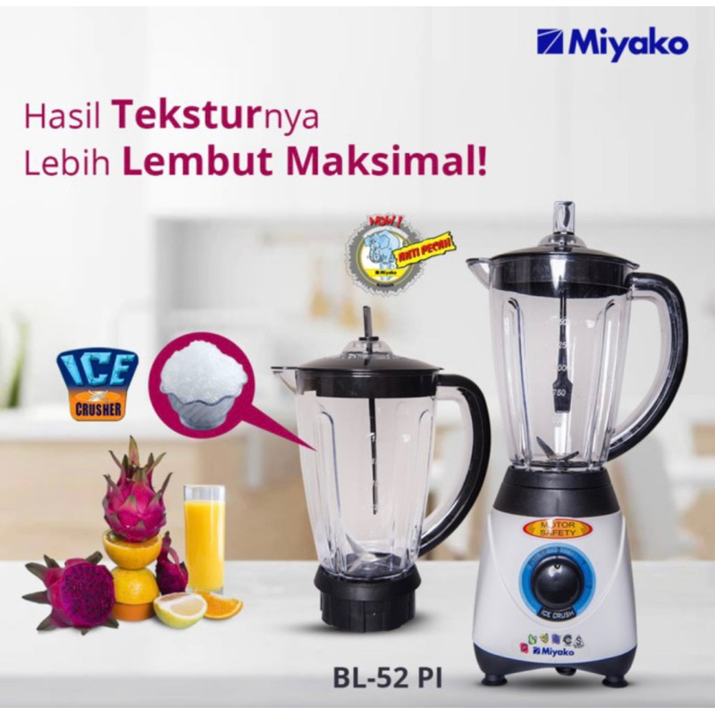 Jual MIYAKO BLENDER BL 52 PI / BLENDER PLASTIK 1.5L / MIYAKO BLENDER 1 ...