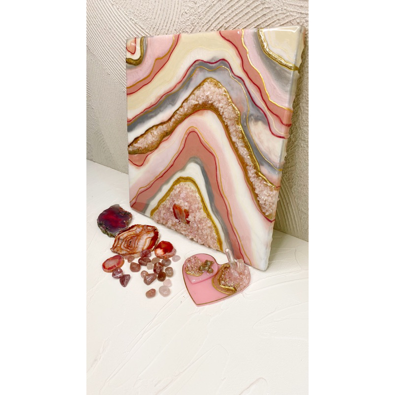 Jual Geode Resinart Batu Asli/ Lukisan Dinding Resin/Natural Stones ...