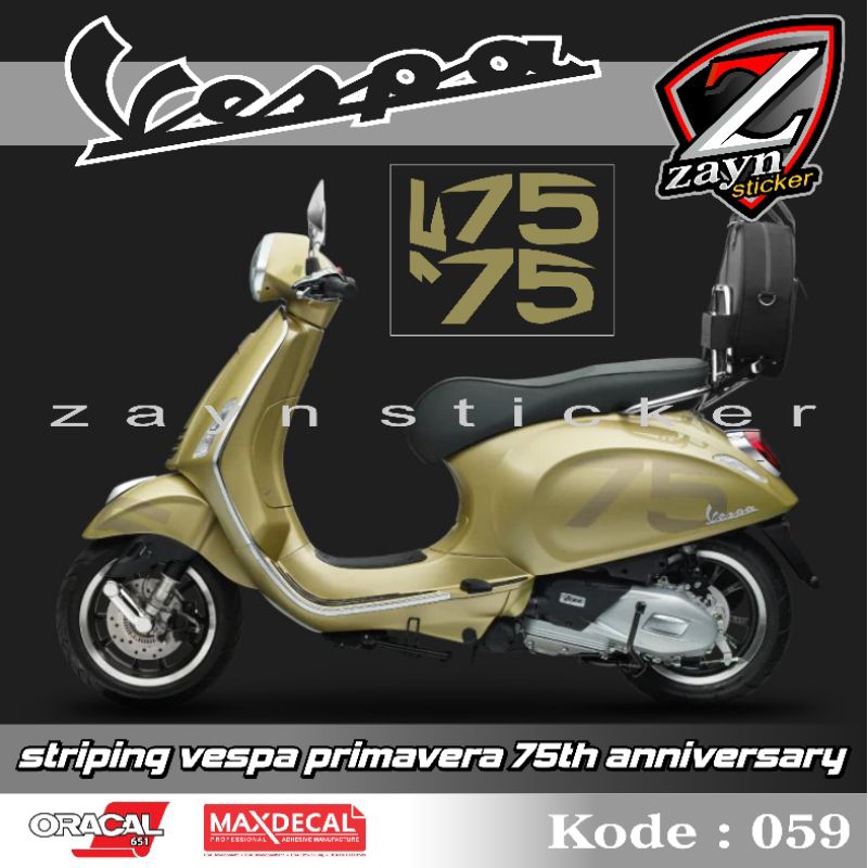 Jual STRIPING STICKER LIST CUTTING MODEL VESPA PRIMAVERA 75th ...