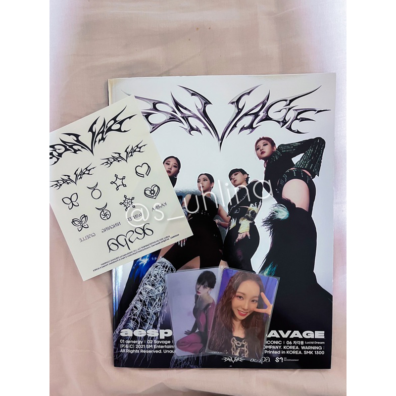 Jual Aespa Savage Unsealed Full Set Karina Winter Shopee Indonesia