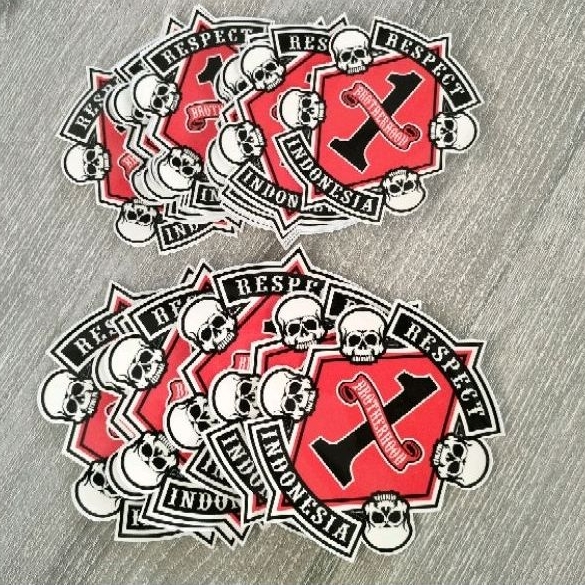 Jual sticker respect one brotherhood skull | Shopee Indonesia