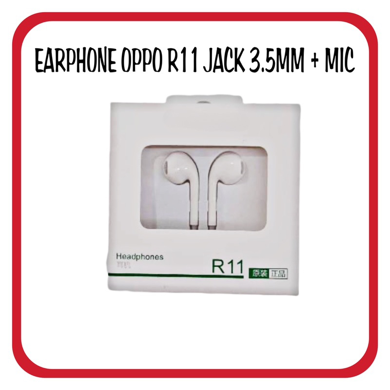 Jual HANDSFREE OPPO R11 + MIC JACK 3.5MM FOR OPPO A3S / A5S / A12 / A15 ...