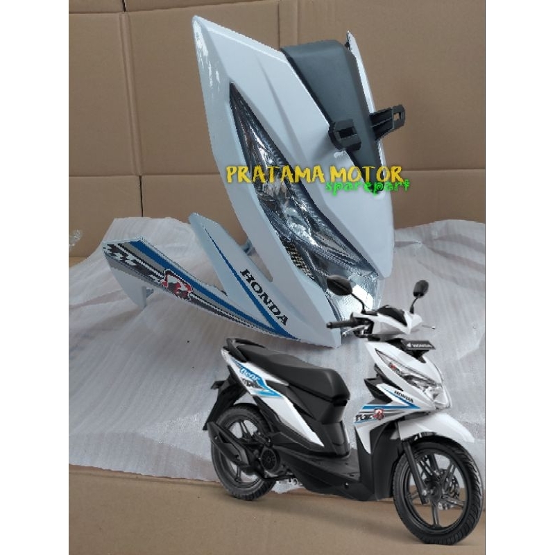 Jual Tameng Body Depan Beat Fi ESP ECO Putih 2017 2018 k81 Full Set ...