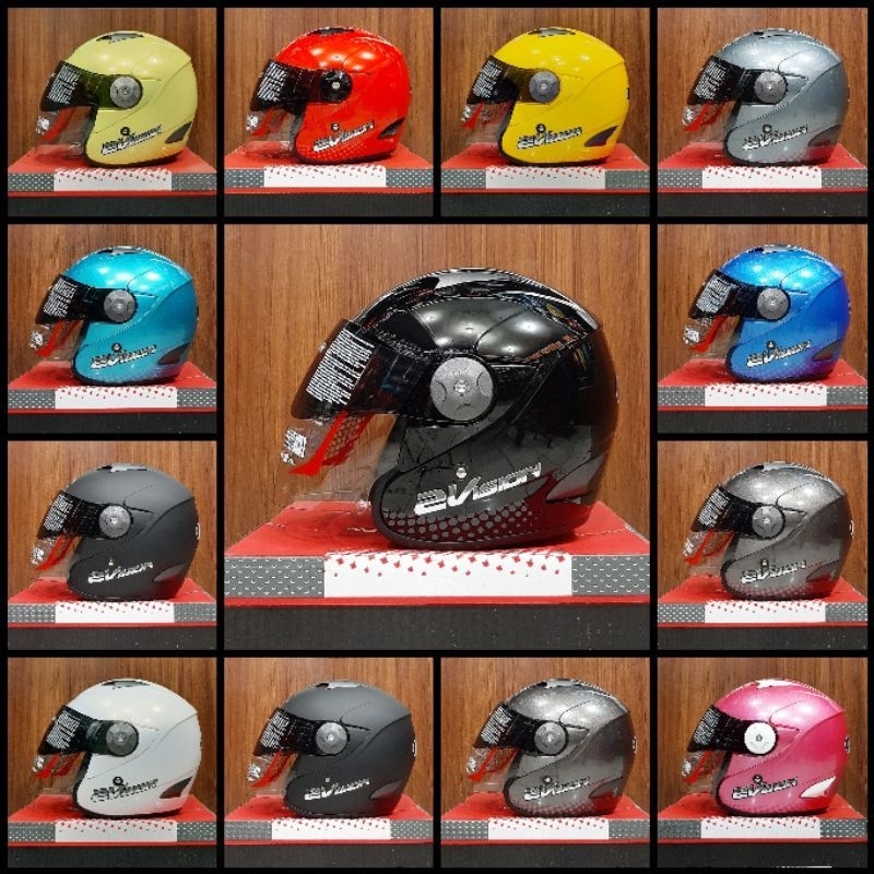 Jual HELM KYT 2 VISION BLAK METALIK & PULL WARNA ORIGINAL PULL WARNA ...