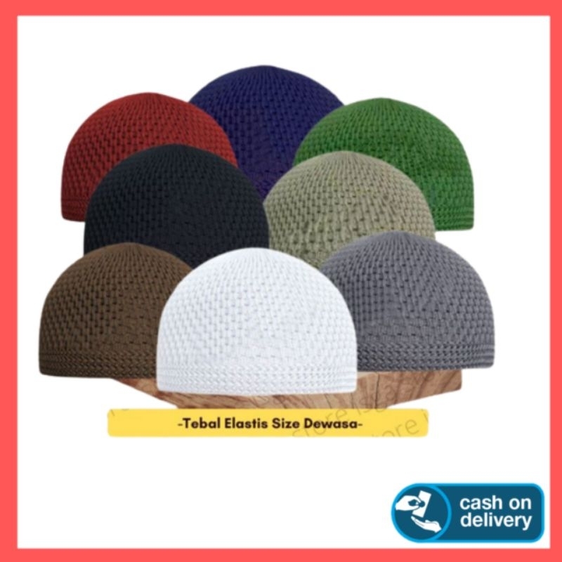Jual Peci Rajut Kopyah Kopiah haji | Shopee Indonesia