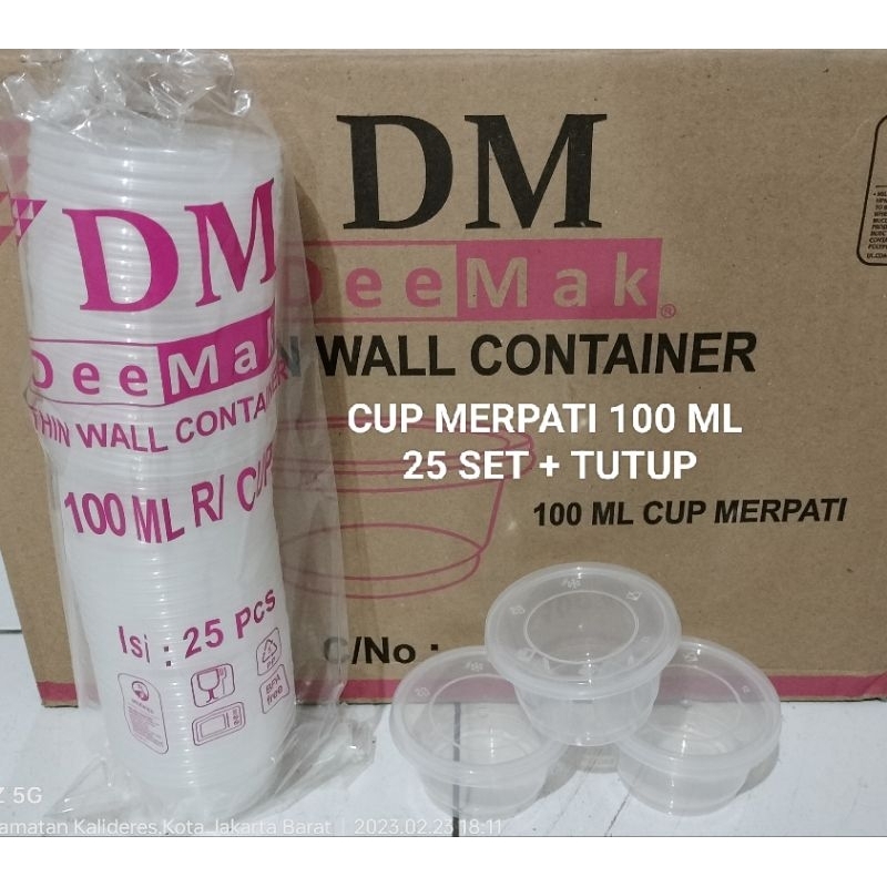 Jual THINWALL DM CUP MERPATI 100ML 150ML / CUP PUDDING | Shopee Indonesia