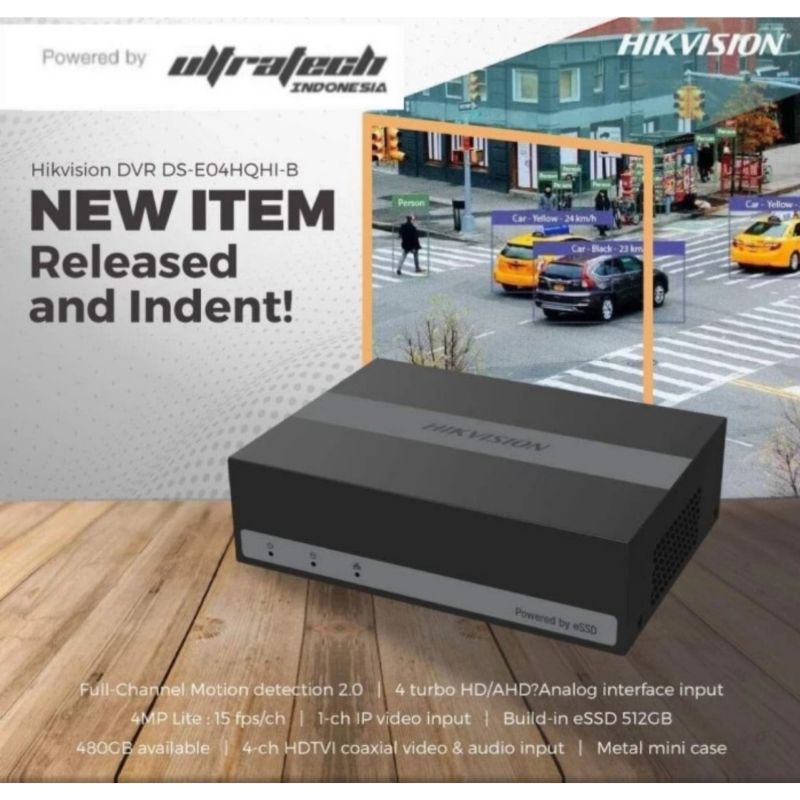 Jual HIKVISION DS-E04HQHI-B TURBO HD eDVR built in eSSD DVR AUDIO up to 5MP Lite | Shopee Indonesia