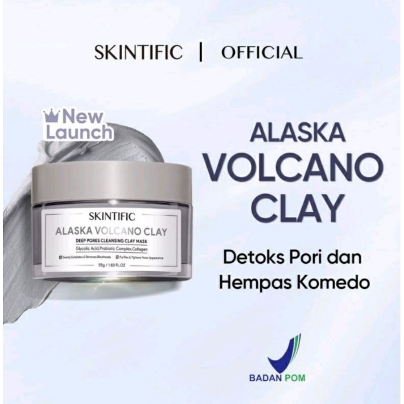 Jual SKINTIFIC ALASKA VOLCANO CLAY PORES CLEANSING MASK 55GR | Shopee ...