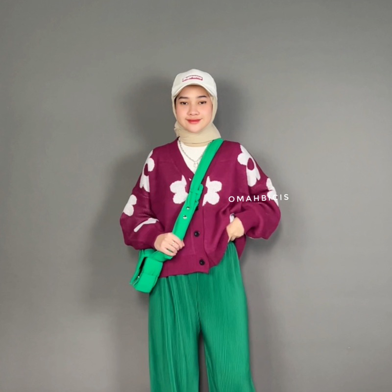 Jual Kanya Cardi - Zara Cardi - Cardigan rajut- flower cardi-Cardi ...