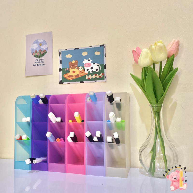Jual Tempat rak pensil pulpen susun transparan ins organizer | Shopee ...