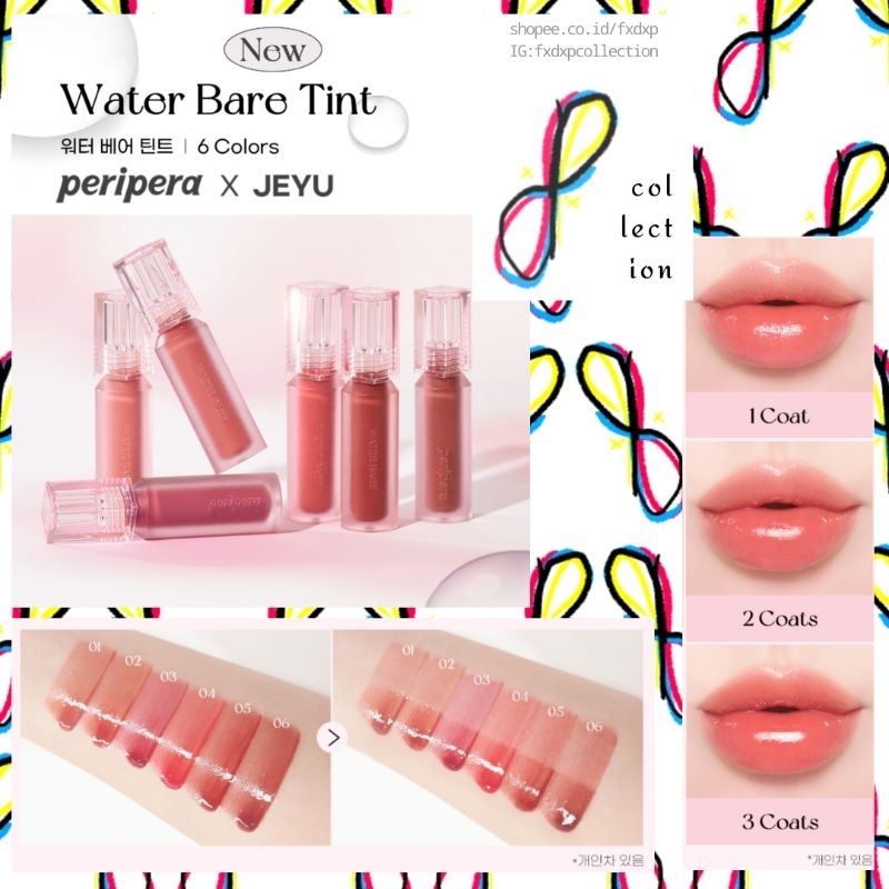 Jual PERIPERA Water Bare Tint 3.7g ( 8 Color JEYU Pick ) | Shopee Indonesia