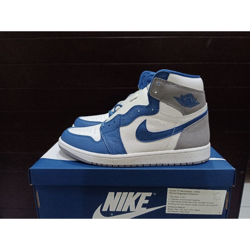 Jual Air Jordan 1 high OG "true blue" original 100% | Shopee Indonesia
