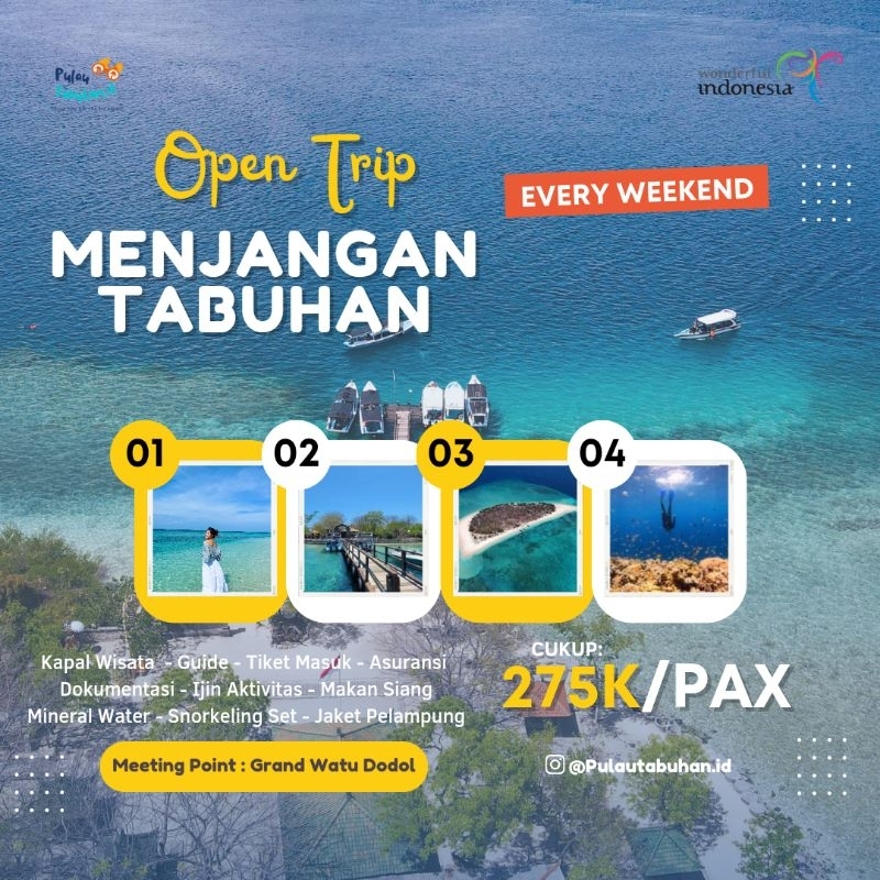 Jual Open Trip Pulau Menjangan & Tabuhan | Shopee Indonesia