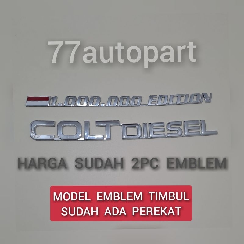 Jual emblem colt diesel dan 1 juta edition harga sudah 2pc emblem ...