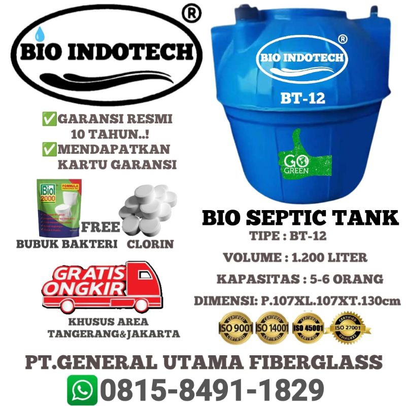 Jual septic tank bio biotech biofil biotank Biofilter sepiteng bio 1200 ...