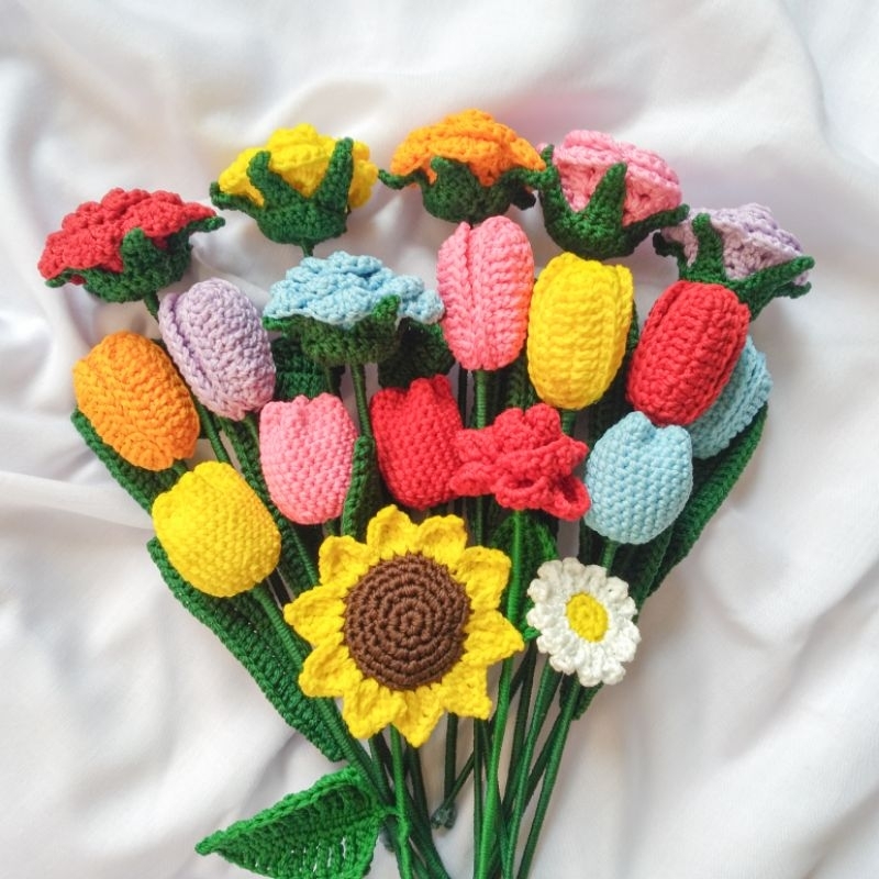 Jual Bunga Rajut/Crochet Flower Murah | Shopee Indonesia