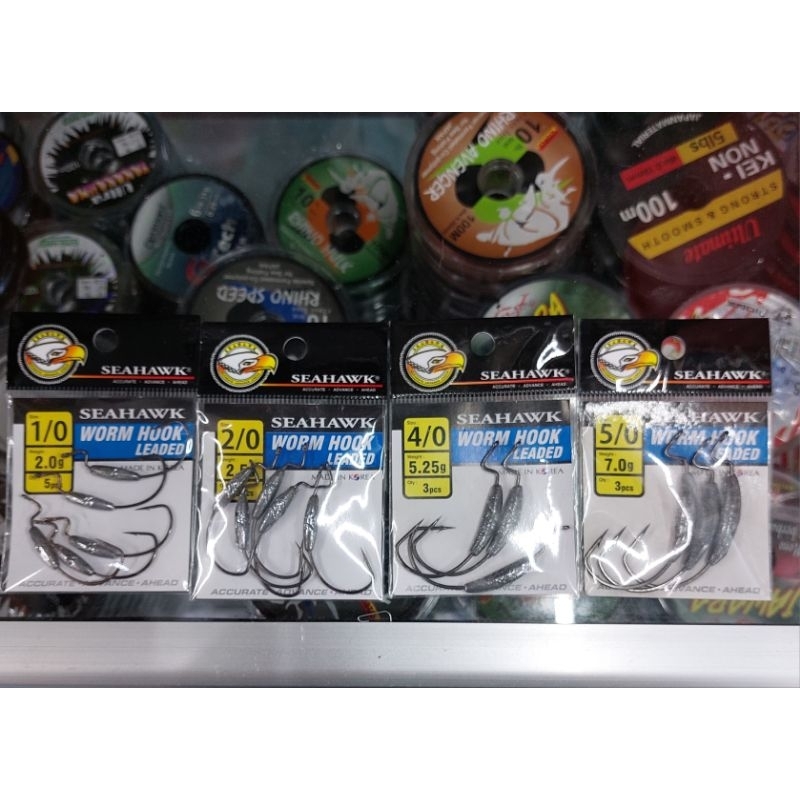 Jual WORM HOOK LEADED 1X STRONG SEAHAWK | Shopee Indonesia