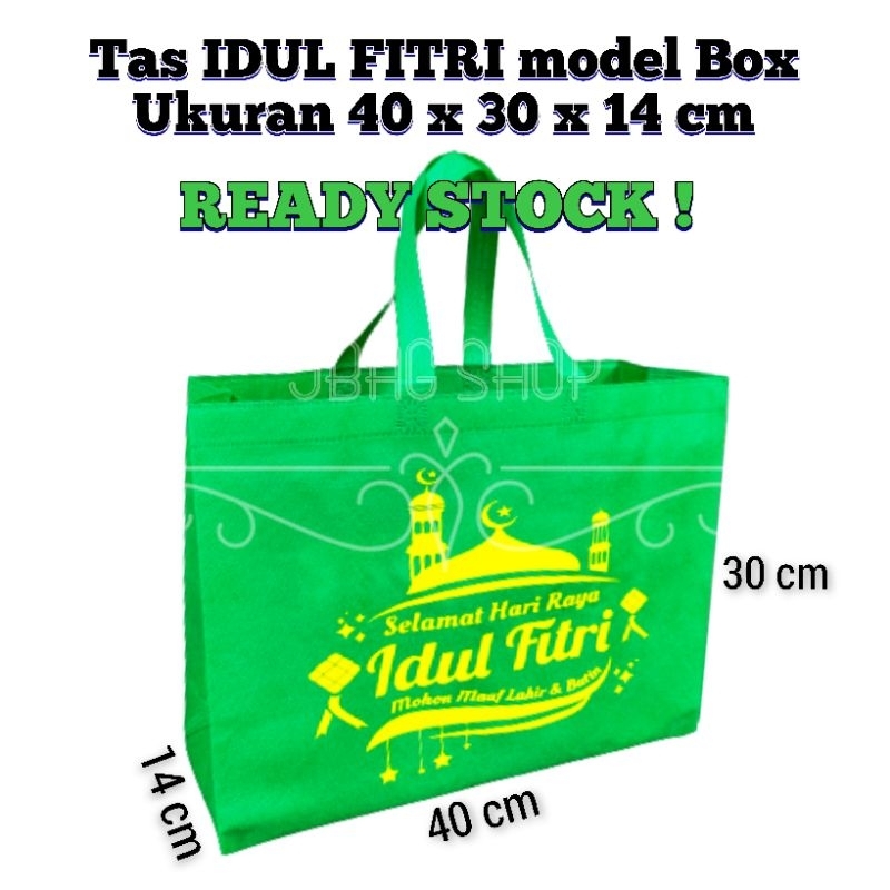 Jual Goodie Bag Tas Spunbond IDUL FITRI Model Box 40x30x14 cm / Tas Box Souvenir / Tas Hajatan ...