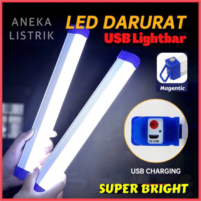 Jual LAMPU EMERGENCY LED LAMPU NEON LED PANJANG T7 USB BOLAM LET PORTABLE LAMPU BELAJAR USB ...