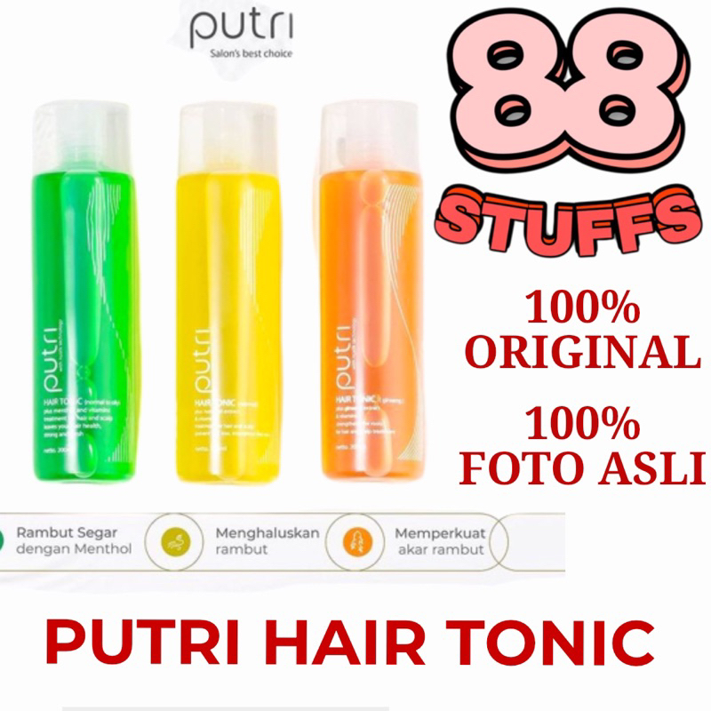 Jual PUTRI Hair Tonic Rambut Rontok & Ketombe & Normal Normal (Kuning ...