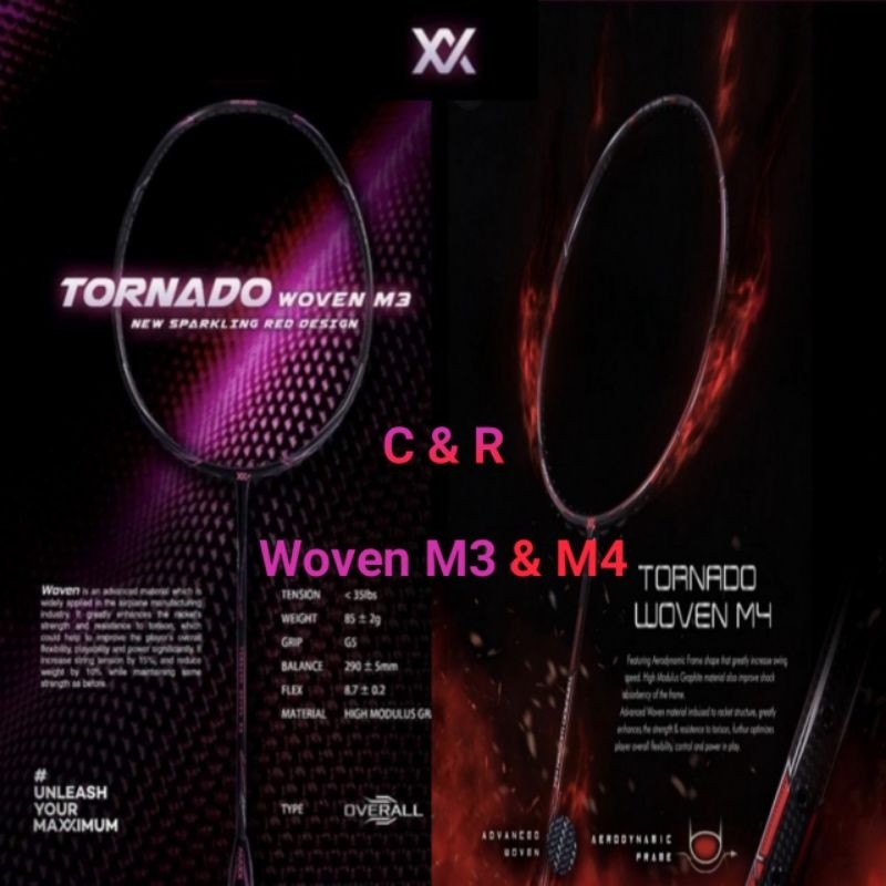 Jual RAKET BADMINTON MAXX TORNADO WOVEN M3 DAN M4 | Shopee Indonesia