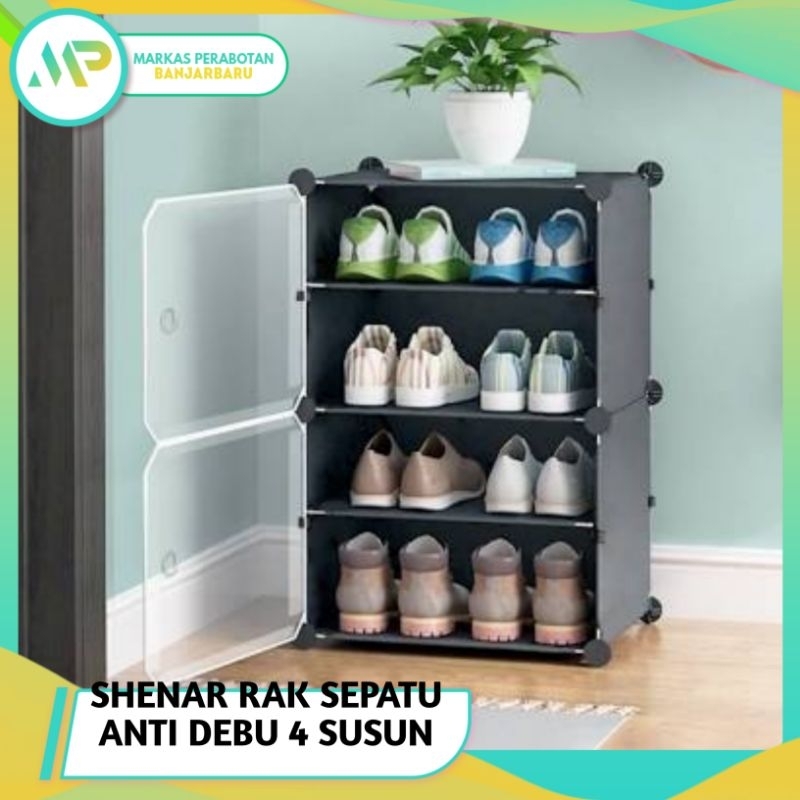 Jual Rak Sepatu 4 Susun Portable / Rak Sepatu Shenar / Rak Sepatu TM 4 ...
