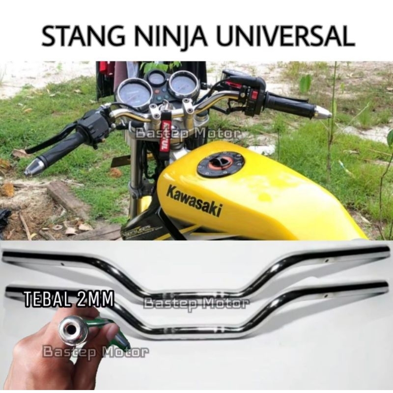 Jual STANG STIR NINJA UNIVERSAL PNP RZR VIXION CB150R CHROME GRIP ...