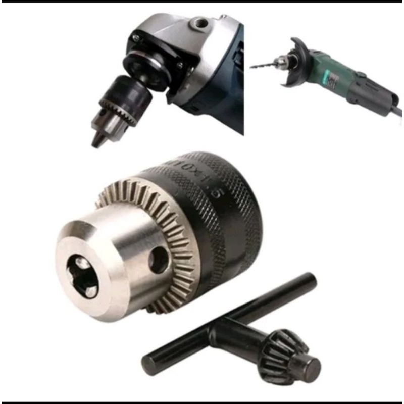 Jual Kepala bor - Chuck Bor - Ukuran 10 mm Ulir M 10 - Cocok dipasang ...