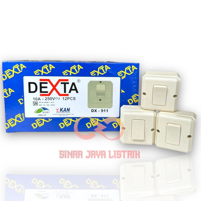 Jual DEXTA OB Saklar Tunggal On/Off Outbow Engkel Segi DX-911 | Shopee ...