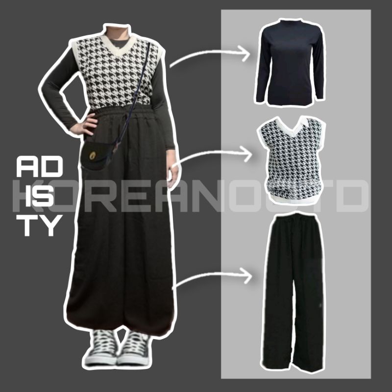 Jual One Set Outfit Korea/ korean style/ outfit ulzzang/ (set 15 vest ...