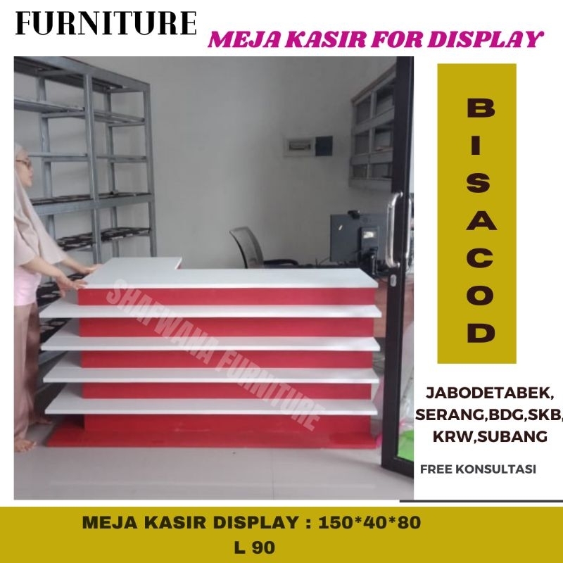Jual meja display toko / meja kasir toko /meja minimarket | Shopee ...