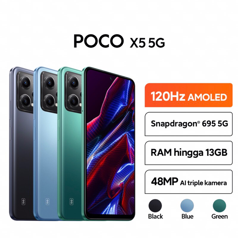 Jual Xiaomi Poco X5 5G | 6GB+128GB - 8GB+256GB | Snapdragon 695 5G ...